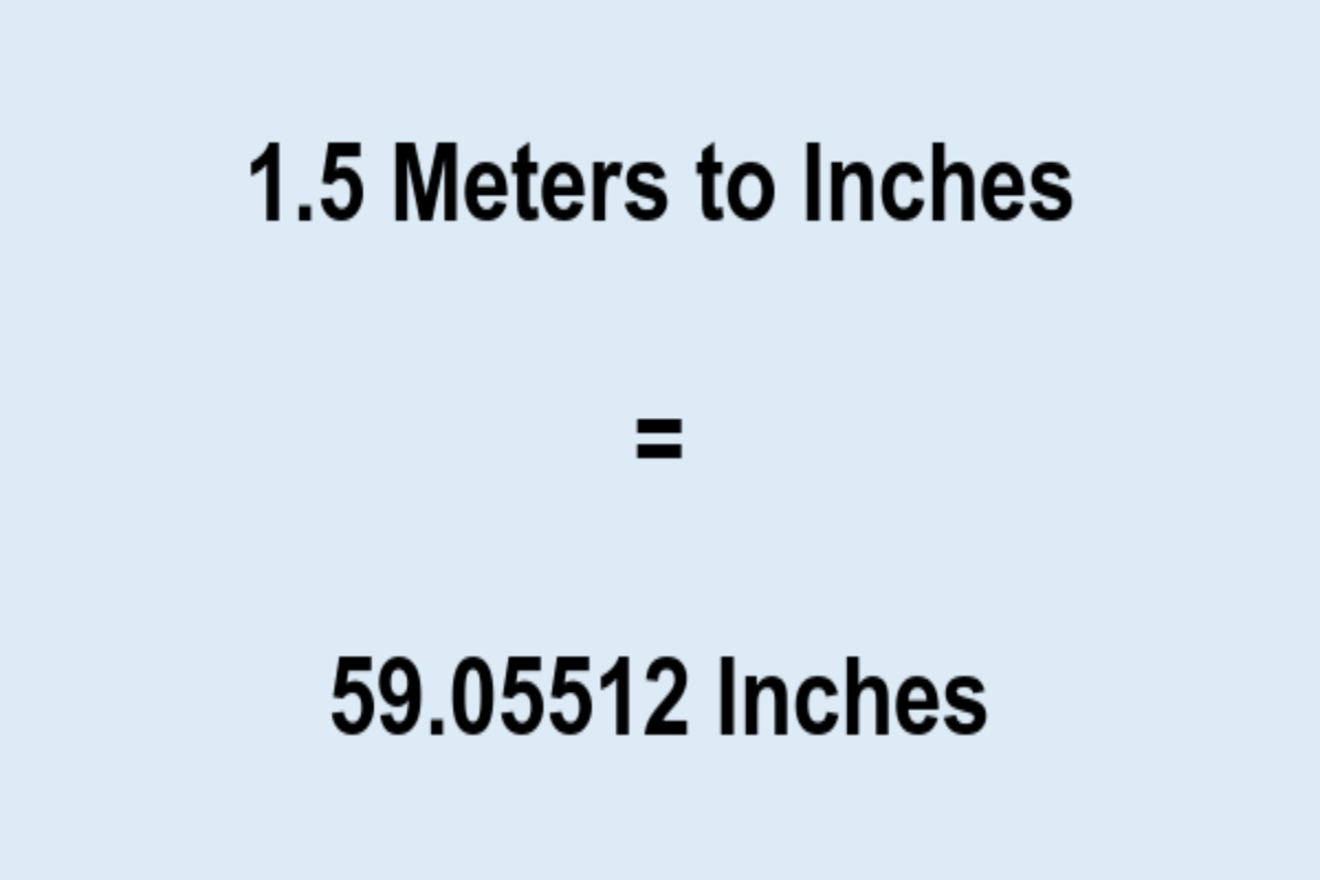 How To Convert 1 5 Meters In To Inches 